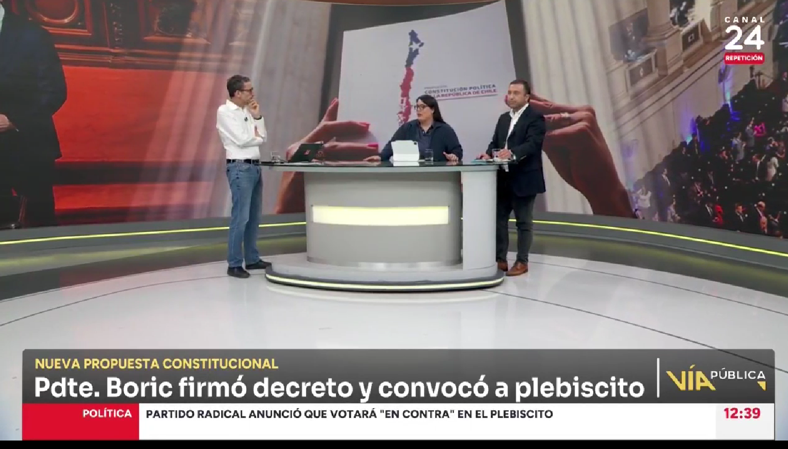 Propuesta constitucional y plebiscito: Rodrigo Arellano en 24 Horas TVN ...