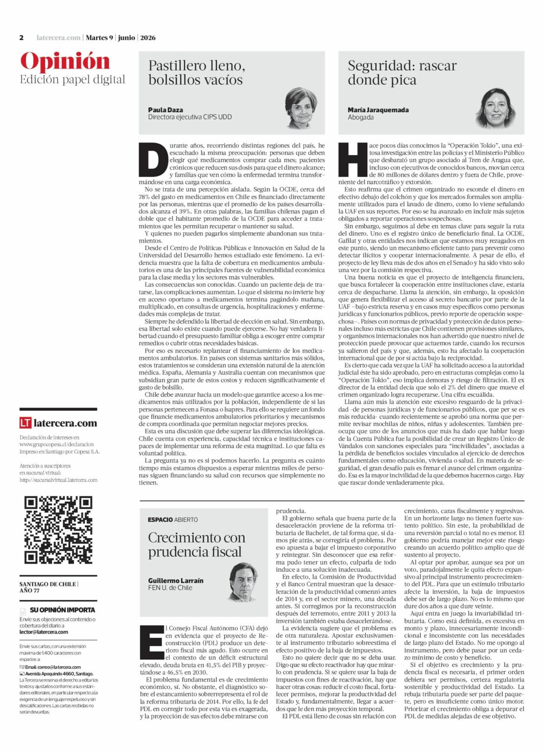 La Tercera | Columna Paula Daza: Pastillero lleno, bolsillos vacíos ...